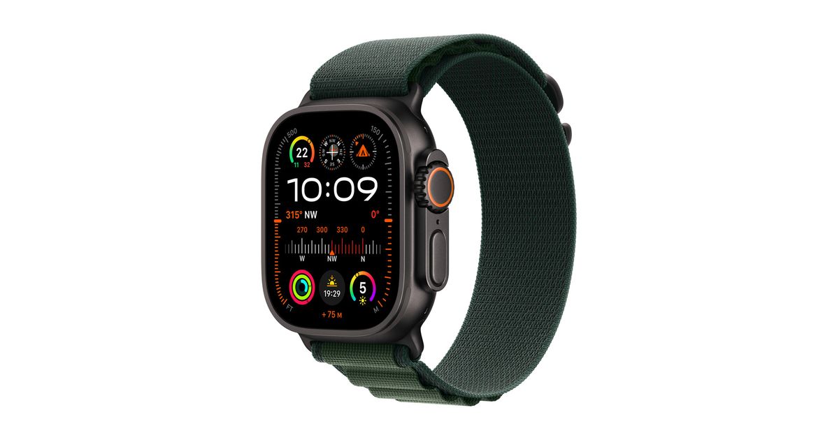 Apple Watch Ultra 2 GPS + Cellular 49mm Černý titan s tmavě zeleným ...