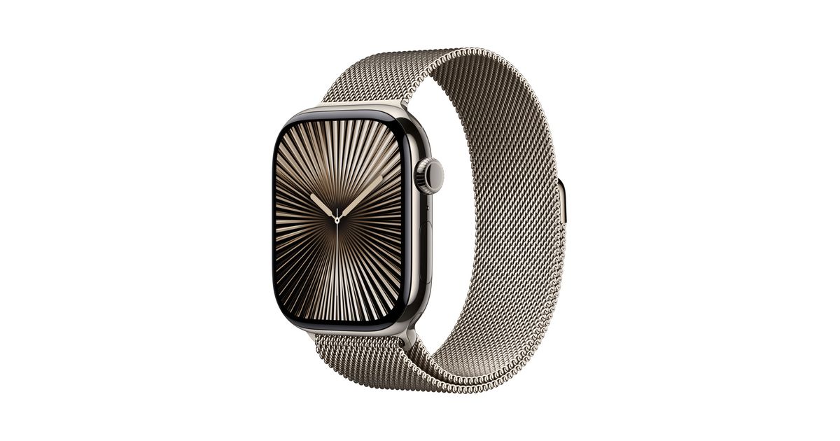 Apple Watch Series 10 GPS + Cellular 46mm Přírodní titan s přírodním ...