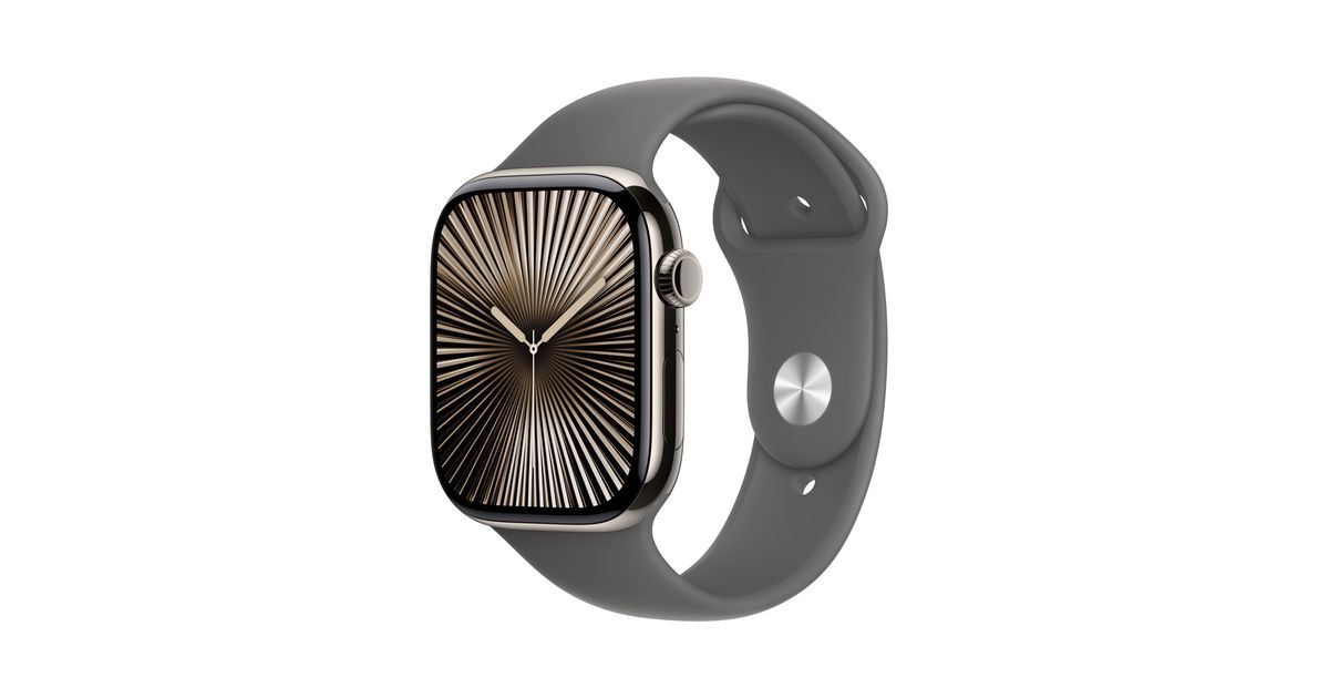 Apple Watch Series 10 GPS + Cellular 46mm Přírodní titan s skálově ...
