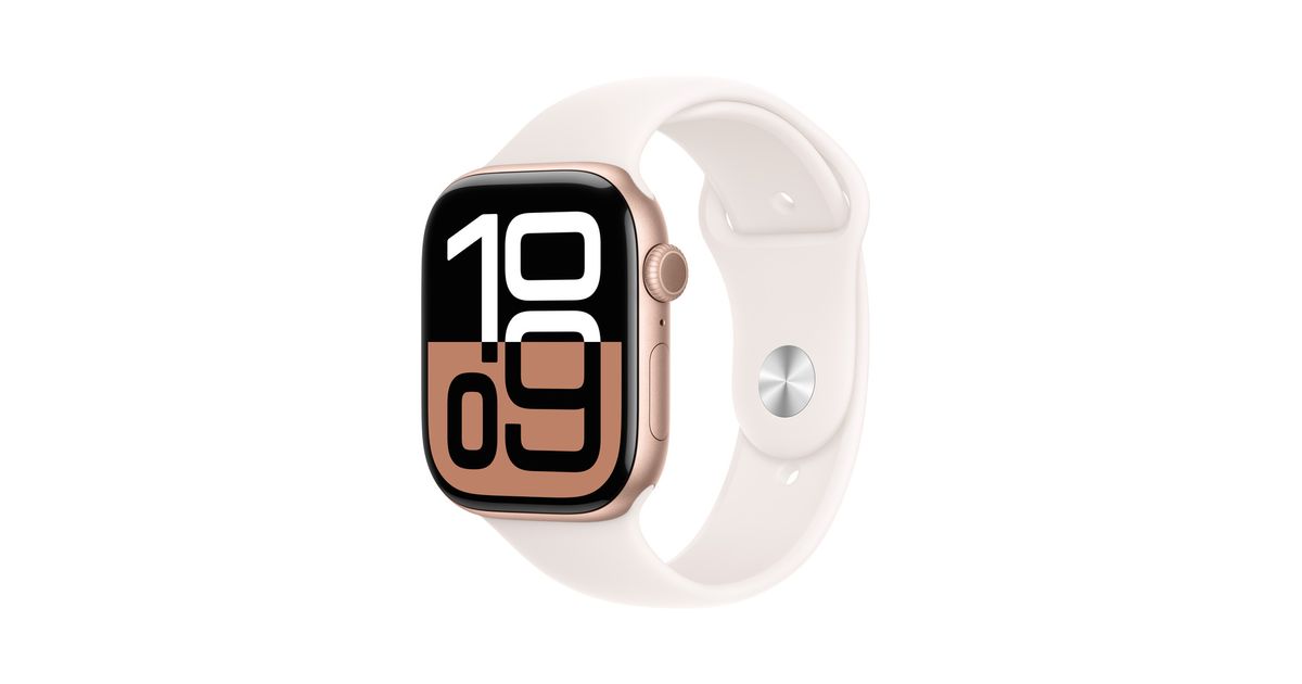 Apple Watch Series 10 GPS 46mm Růžově zlatý hliník se světle růžovým ...